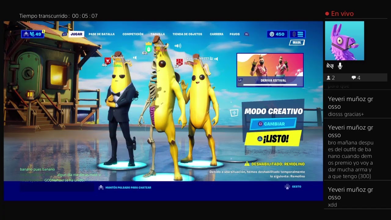 Oufits Modo Creativo/El bananin 123/FORTNITE - YouTube