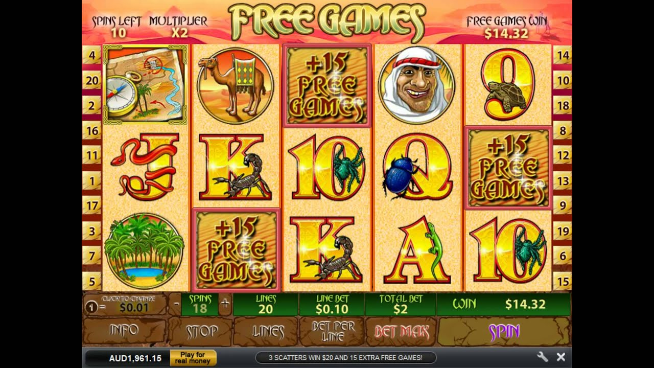 Desert Treasure 2 Slot Machine at Grand Reef Casino - YouTube