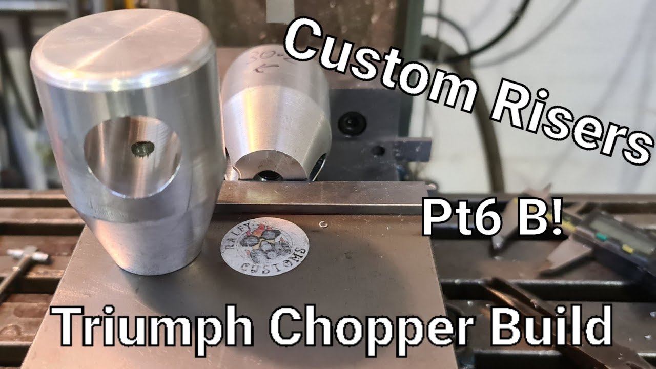 Rigid Triumph Chopper Build Risers Made Manual Machining - YouTube