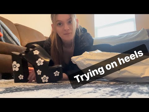 ASMR High Heels try on 🖤💜
