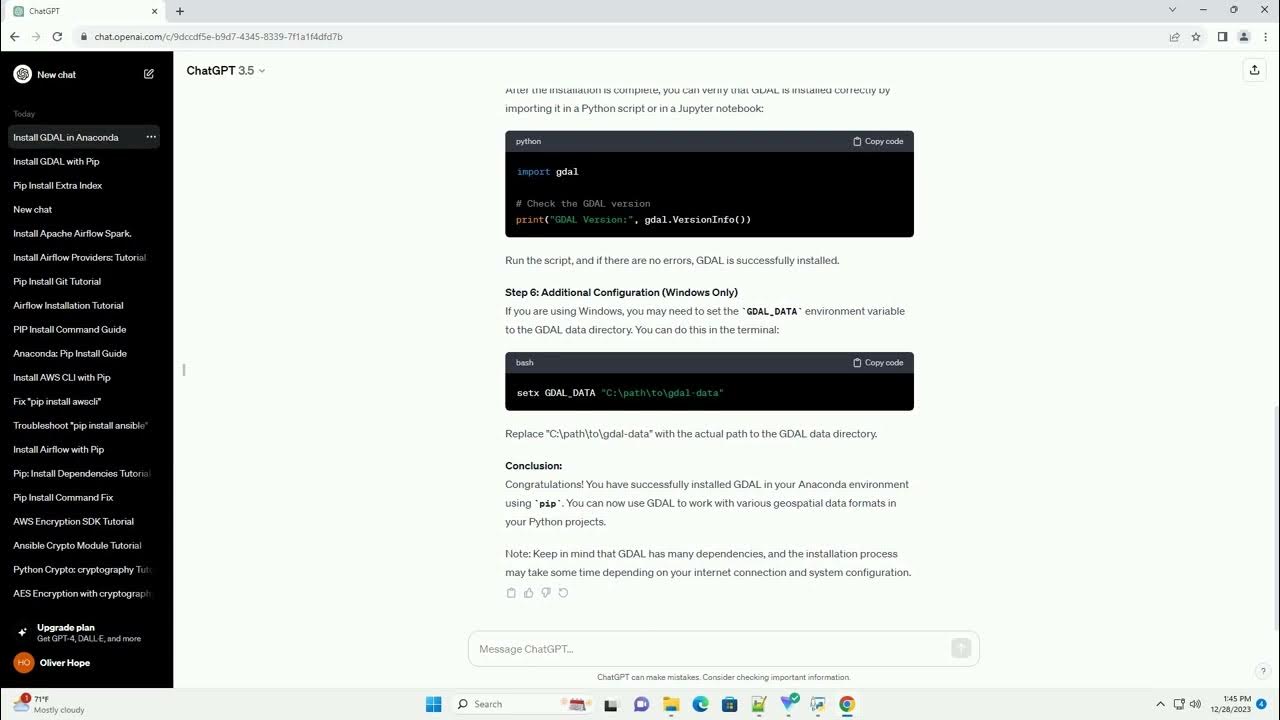 install gdal anaconda pip - YouTube