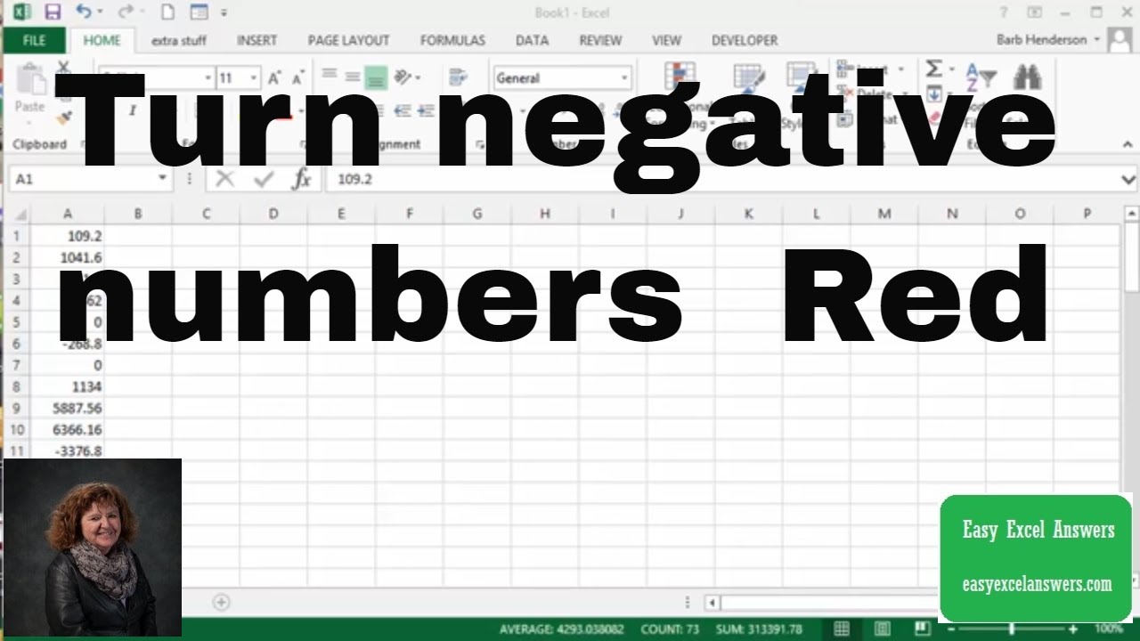 How To Turn Negative Numbers Red In Excel YouTube How To Turn Negative Numbers Red In Excel YouTube