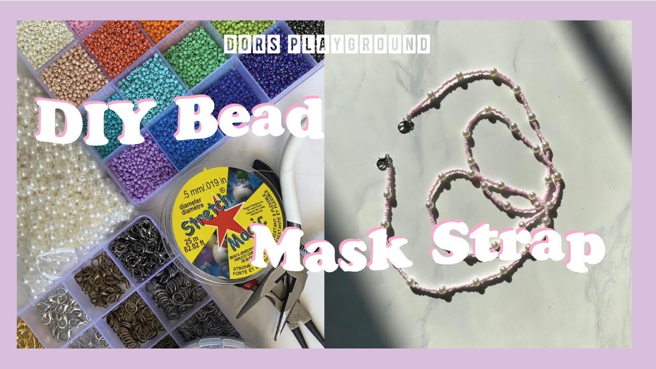 DIY Bead Mask Strap/Dor's Playground//비즈 마스크 스트랩/돌플// - YouTube