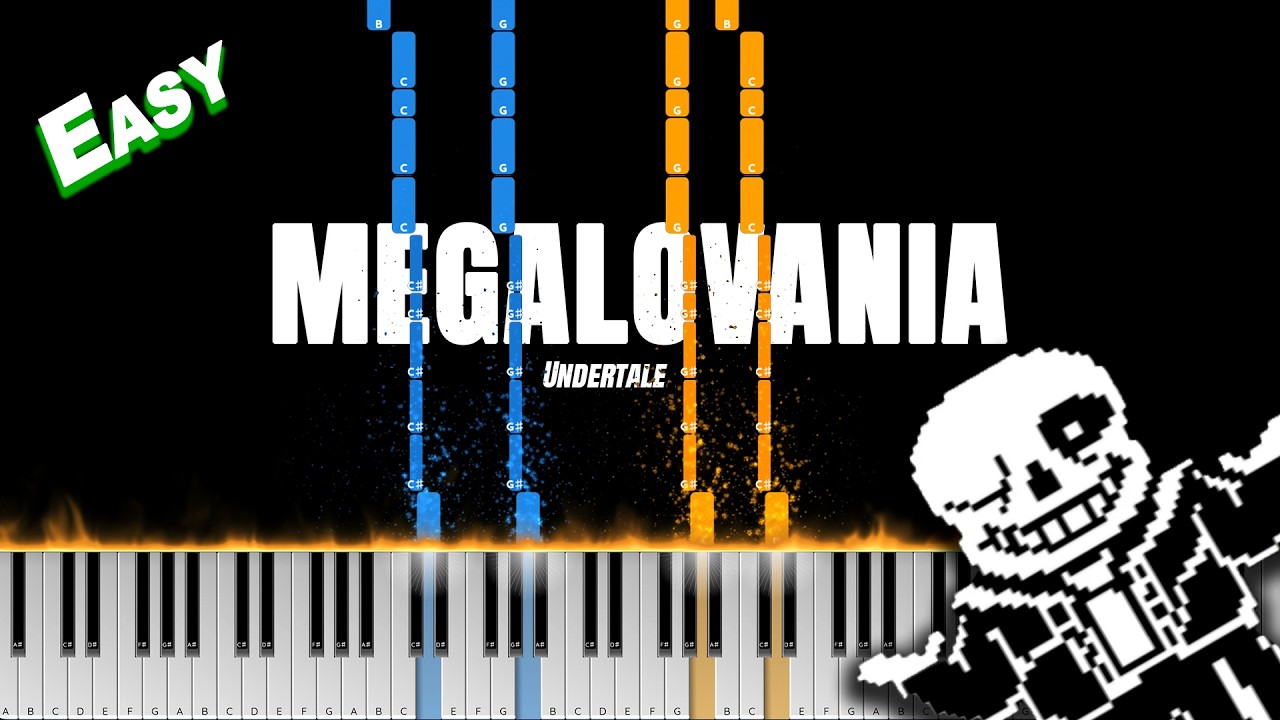 UNDERTALE - MEGALOVANIA Piano Easy Tutorial - YouTube