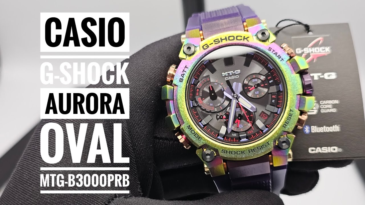 Casio G-Shock Aurora Oval MTG-B3000PRB - YouTube