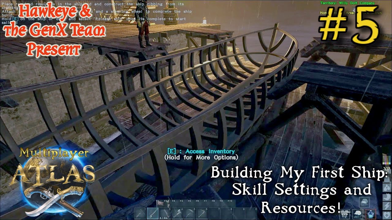 ATLAS: Multiplayer - Episode 5 - Building My First Ship: Skill Settings ...