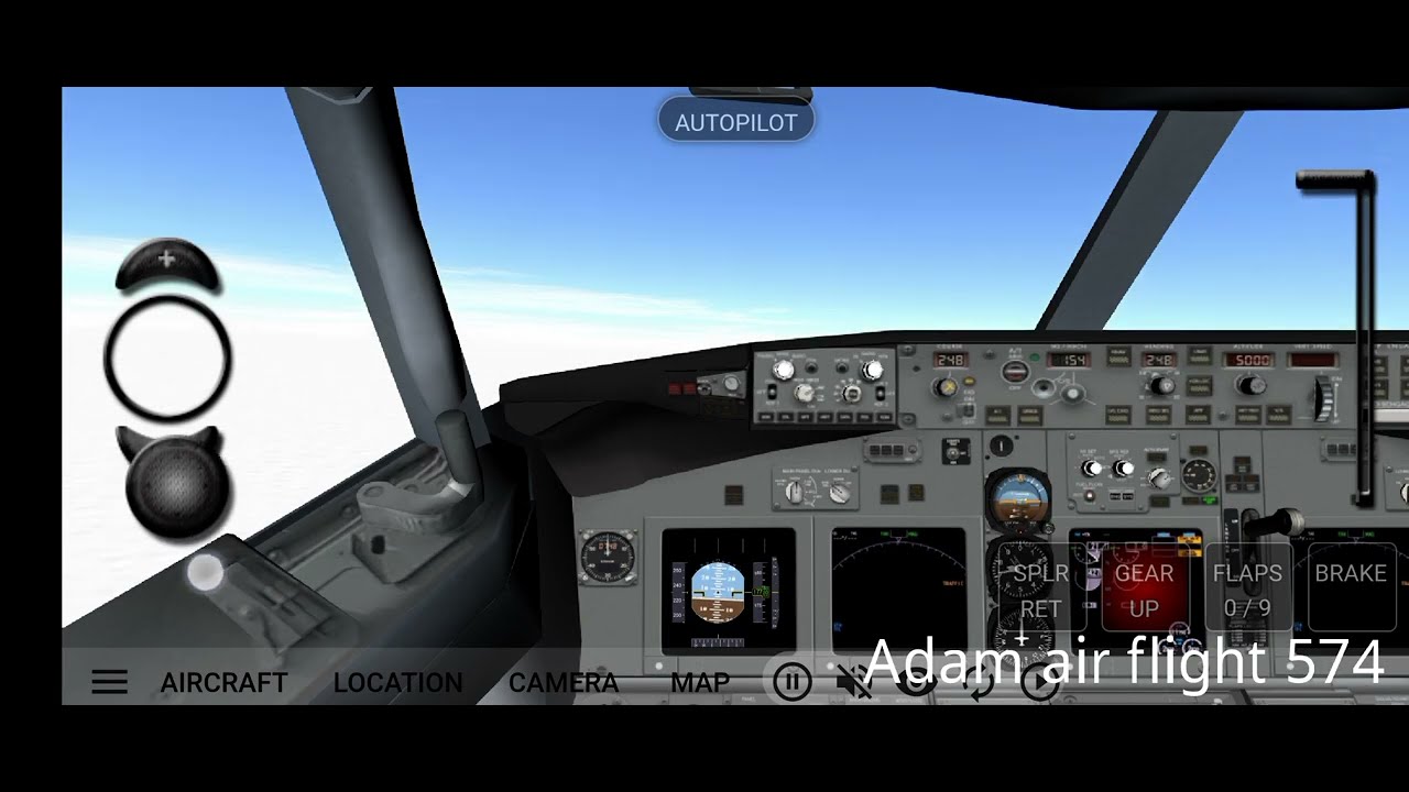 Adam Air flight 574 Geofs recreation (Cockpit view) - YouTube