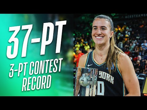 When Sabrina Ionescu’s Broke The  All-Time 3-Point Challenge Record!🤯
