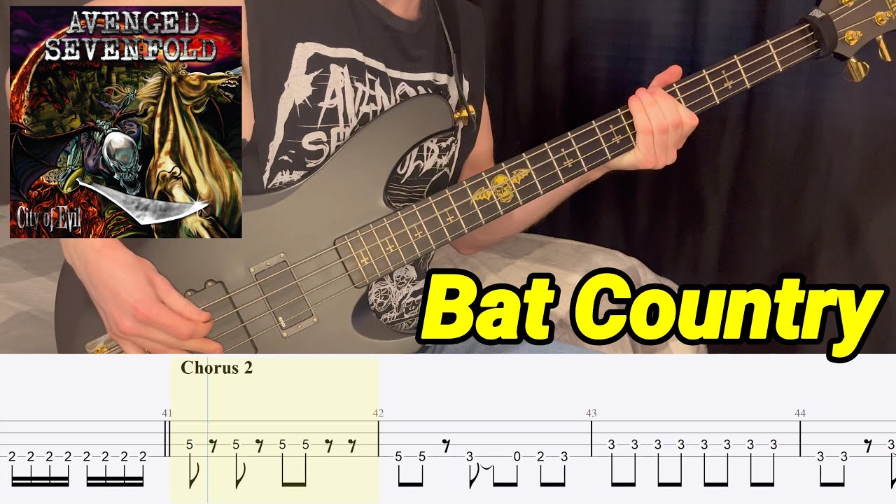 Bat Country - Avenged Sevenfold - Bass Cover (With Tabs!) - YouTube