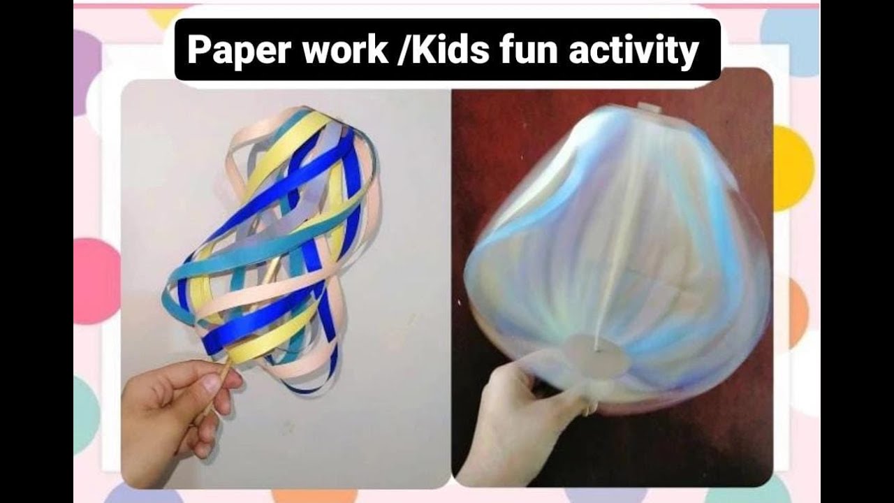 Easy craft | Paper work| kids fun 😍| Paper strips play😍🤩 - YouTube