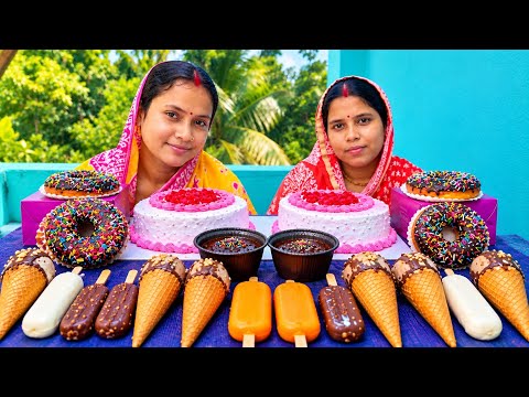 MANGO ICE CREAM,CHOCOBAR ICE CREAM, CORNETO,DONUT,CHOCOLATE VOLCANO CHALLENGING VIDEO…PUNISHMENT 
