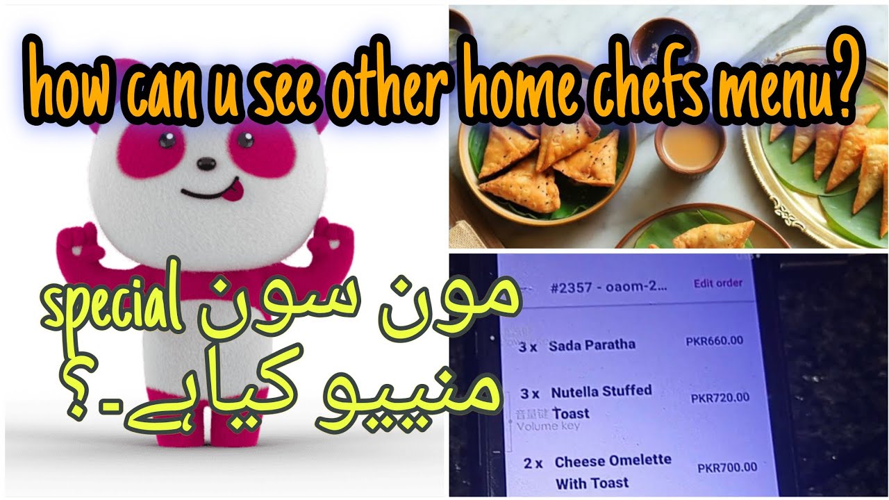 how can u see other home chef's menu 🤔monsoon special menu kia ha? live ...
