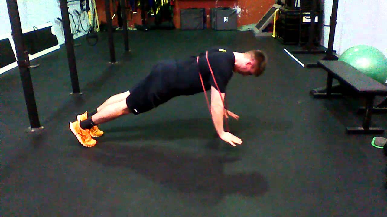 Banded Explosive Push Up - YouTube