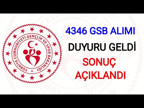 4346 DAİMİ PERSONEL ALIMI✔️GSB SÖZLÜ MÜLAKAT SONUCU AÇIKLANDI✔️GSB SONUCU İŞÇİ ALIMI✔️YEDEKLER SONUÇ
