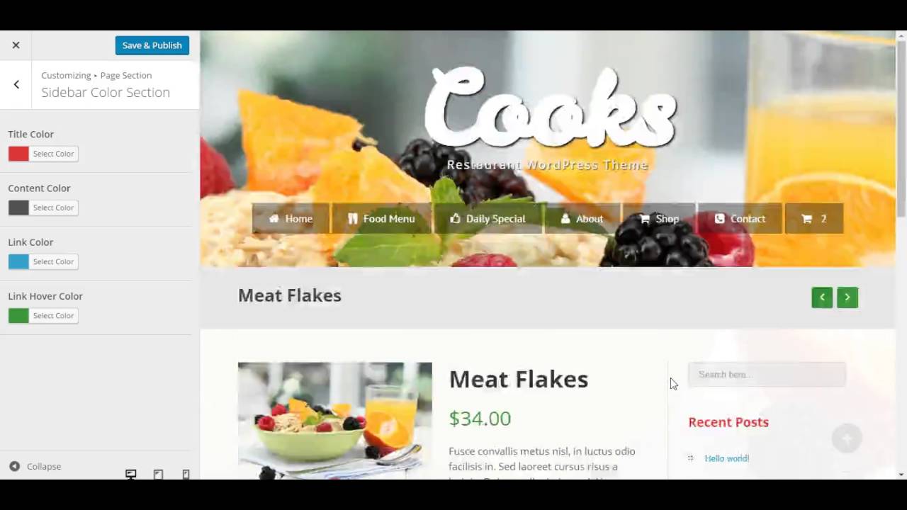 How To Customize Sidebar Color Section - YouTube