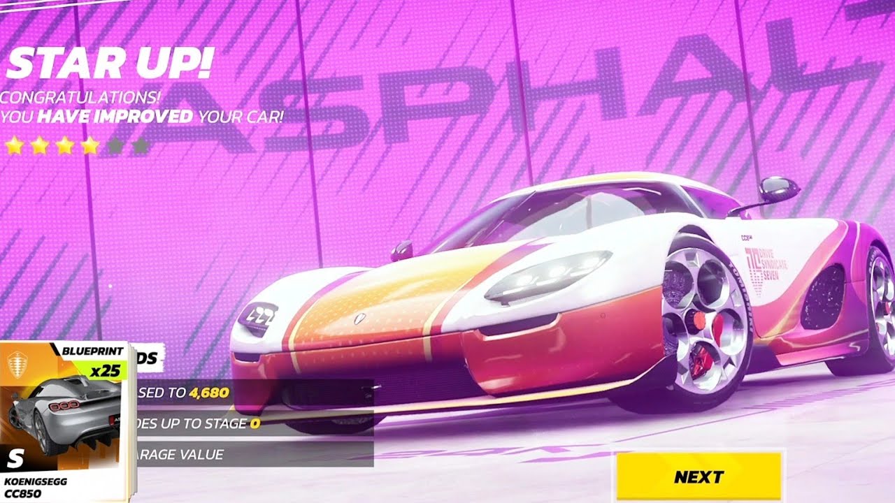 Asphalt Legends Unite Koenigsegg CC850 to 4 Stars | Drive Syndicate 10 ...