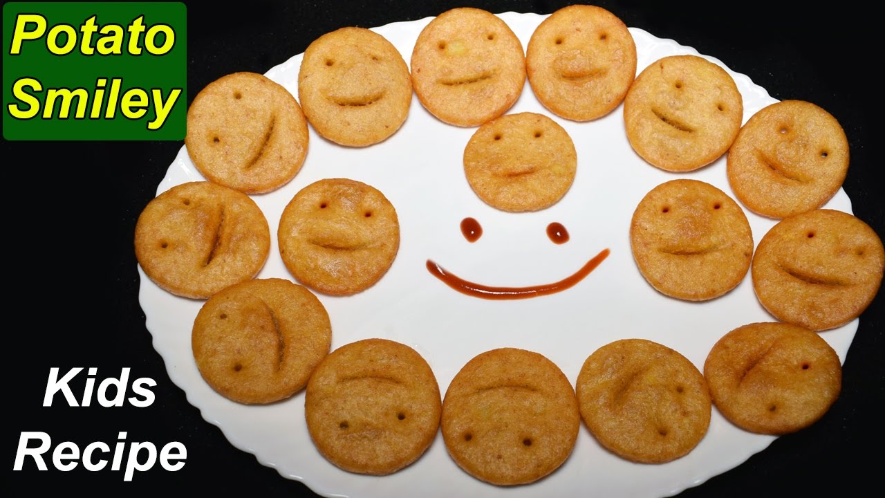 Potato Smiley Recipe - How To Make Potato Smiley - Potato Snacks For ...