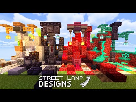 MINECRAFT: 8 IDEAS OF 1.16 STREET LAMP DESIGNS - YouTube