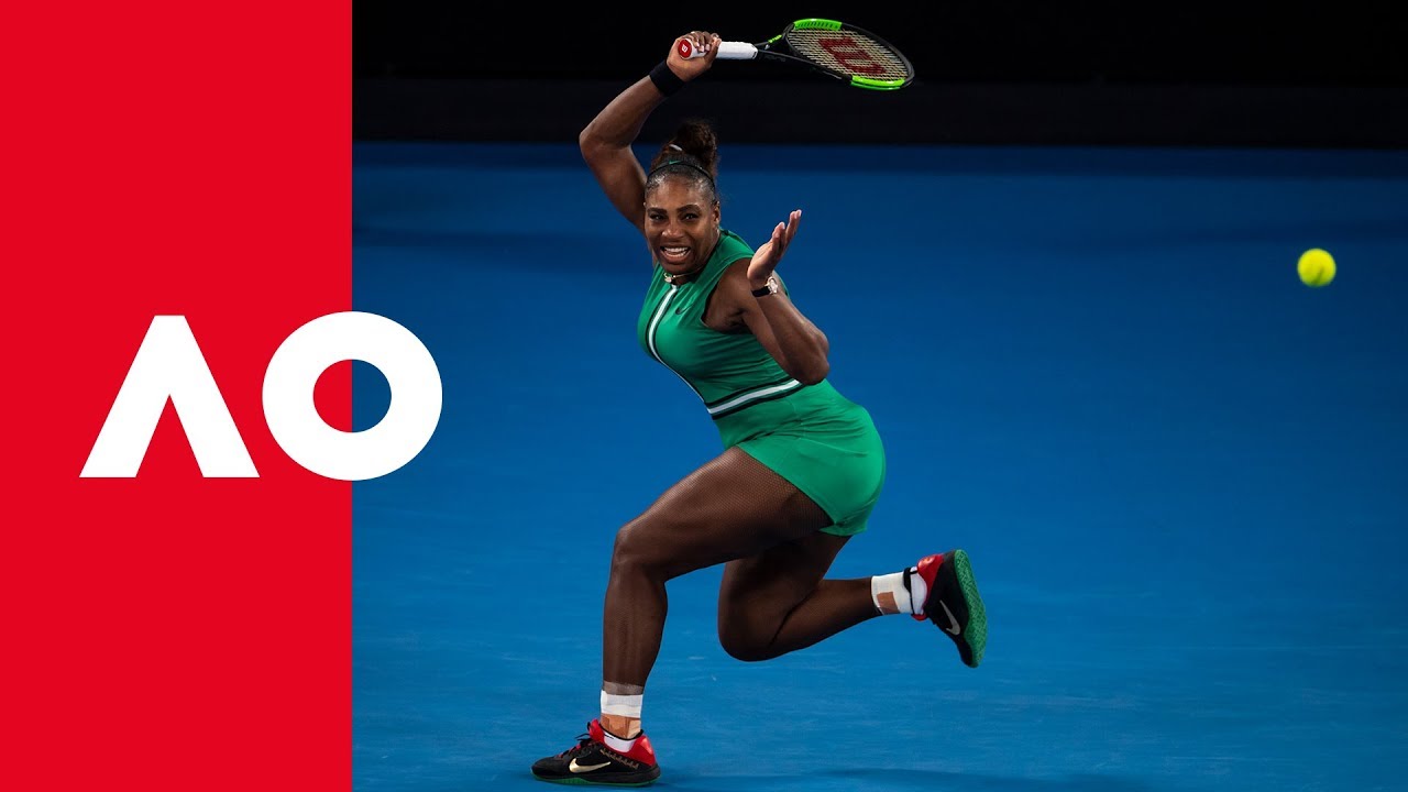 Serena attacks Halep serve | Australian Open 2019 - YouTube