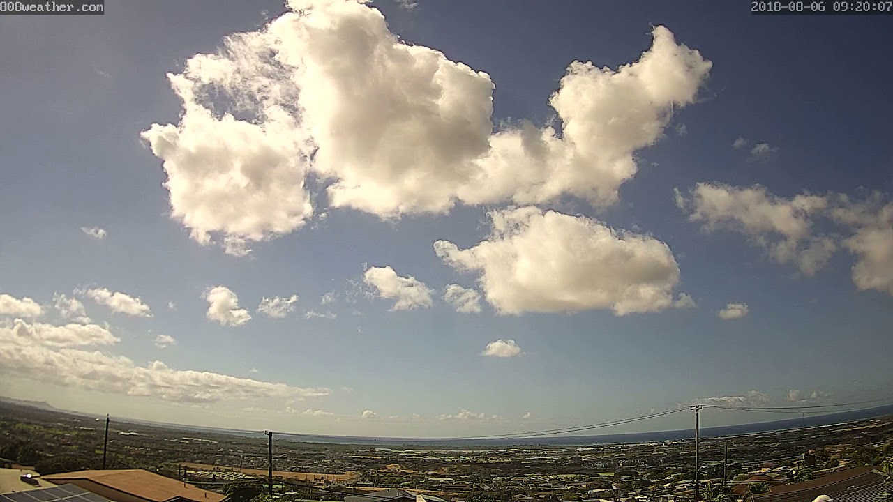 Hawaii Weather Webcam #2 (Second camera) Timelapse for Monday, August 6 ...