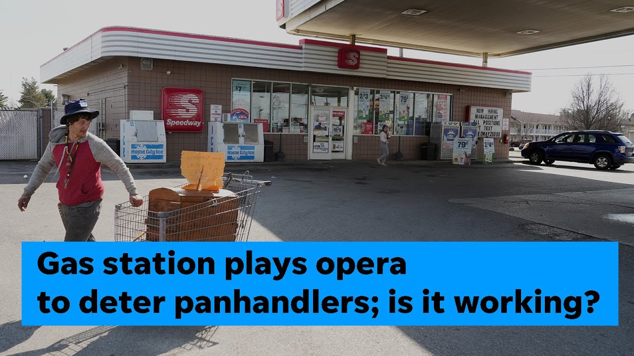 Gas station blasts opera music to scare away panhandlers - YouTube