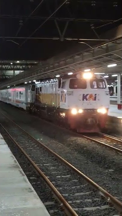 KERETA API SEMBRANI MELINTAS LANGSUNG STASIUN JATINEGARA - YouTube