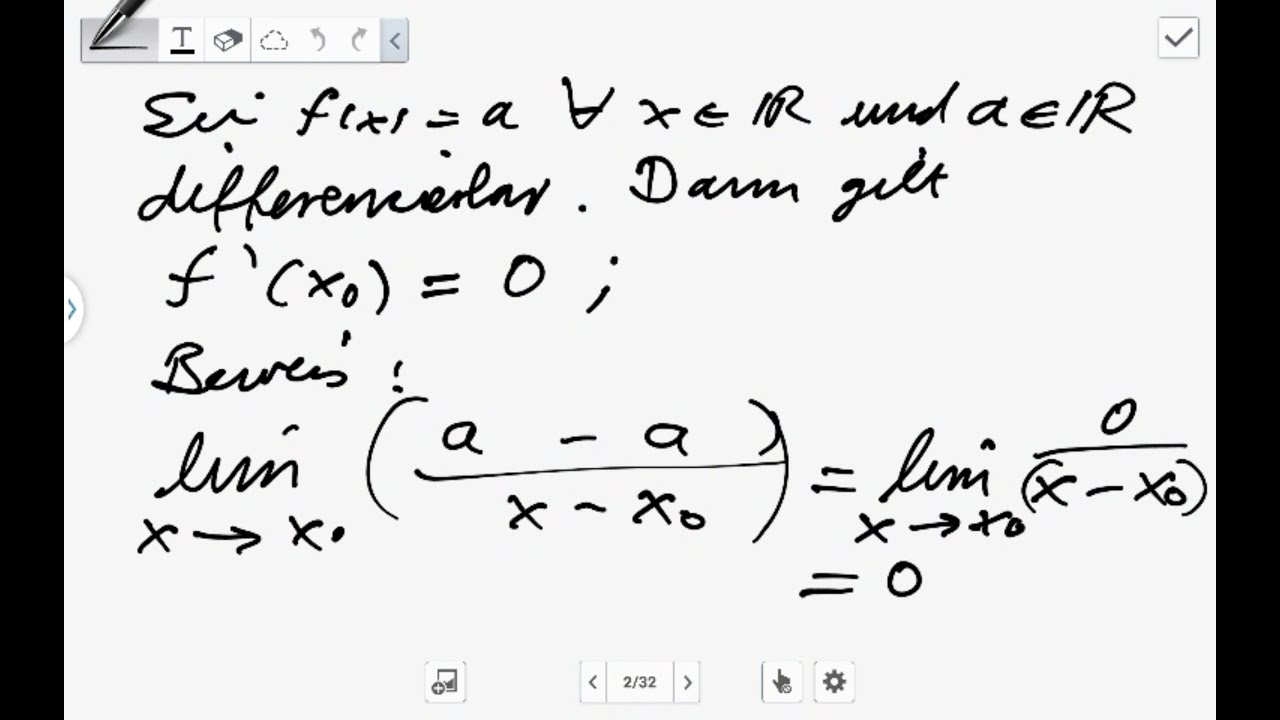 Beweis-Die Konstantenregel der Differentialrechnung (Analysis) - YouTube