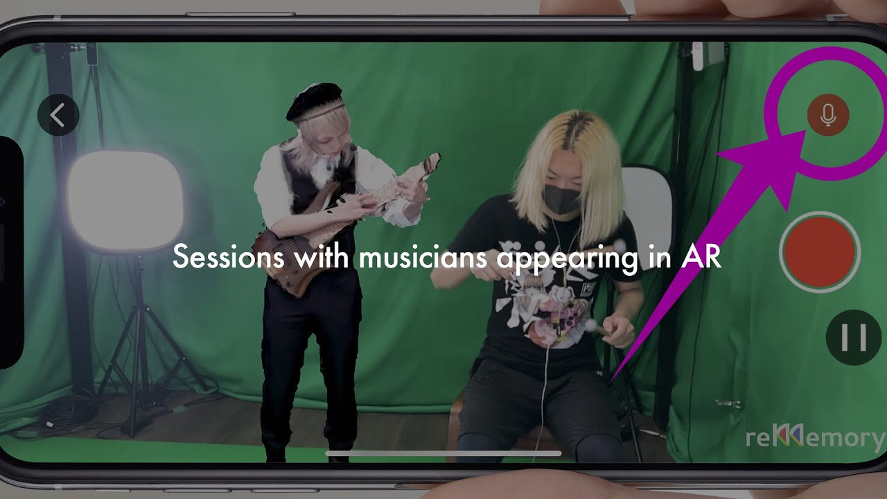 Sessions with musicians appearing in AR - YouTube
