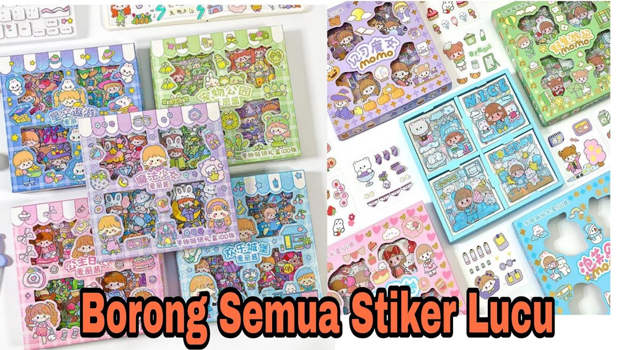 Borong banyak stiker yang lagi viral || koleksi stiker lucu viral isi ...