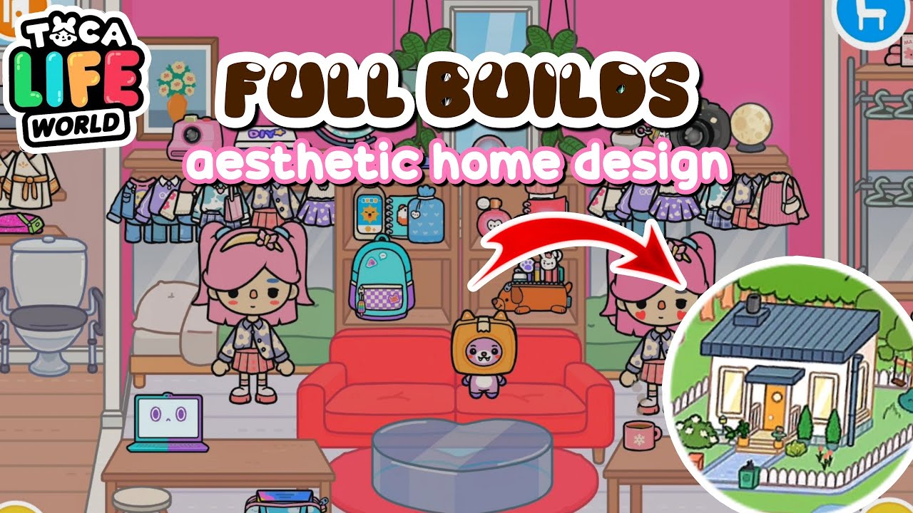FULL BUILDS AESTHETIC HOME DESIGN IDEA IN TOCA WORLD 🌈🏠 | TOCA BOCA ...