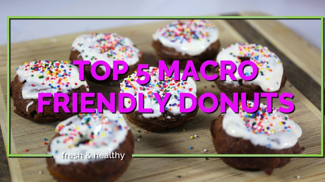 Macro Friendly Donuts - Peanut Butter Chocolate Donuts - YouTube