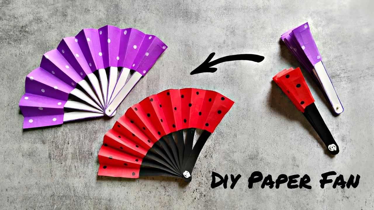 Paper Fan Tutorial | Make Your Own Fan with Paper | - YouTube