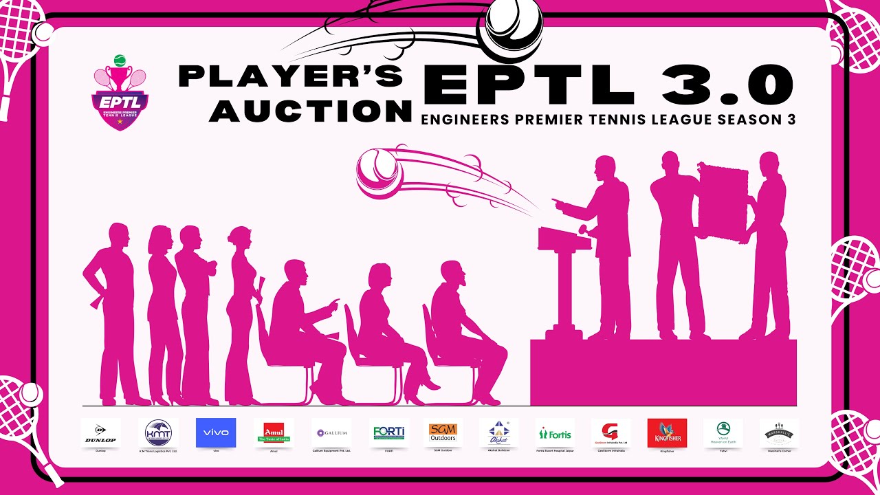🎾 EPTL 3.0 Player Auction – 🔥 LIVE from Hotel Hilton, Jaipur! 🏨 - YouTube