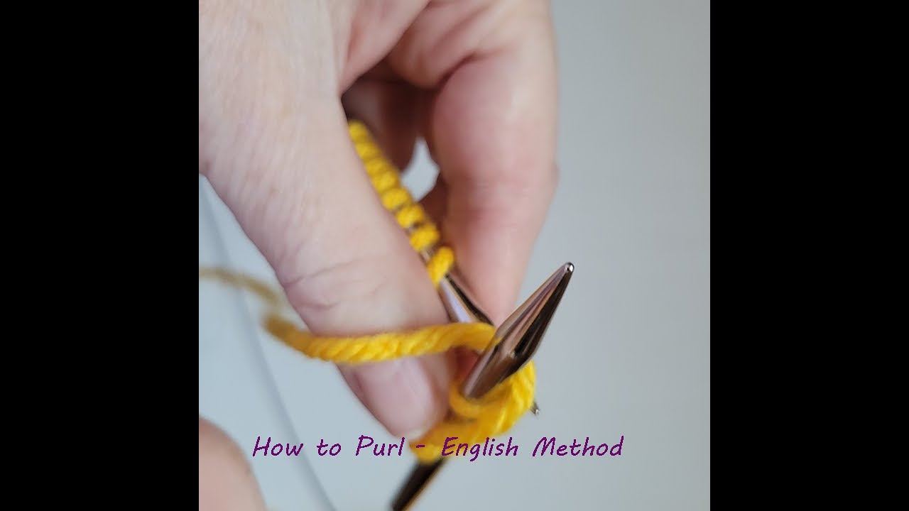 How to Purl Using the English Method - YouTube