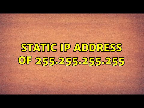 Static IP address of 255.255.255.255 - YouTube