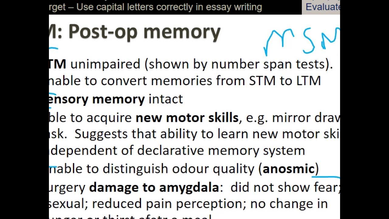 Cognitive psychology HM and case studies - YouTube