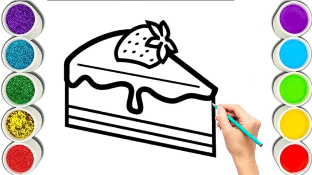 How to Draw pastry Cake Step by Step | How to Draw Blueberry pastry ...