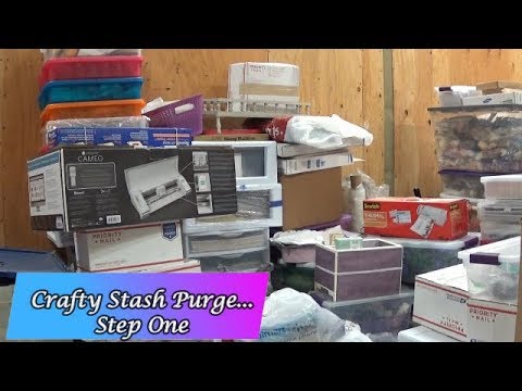 Crafty Stash Purge - Step One! #craftroomorganization #craftydestash ...