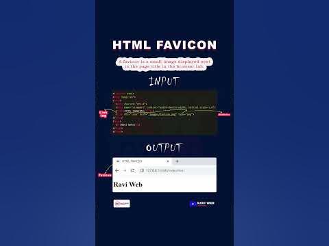 How To Add a Favicon in HTML #html #html5 #htmltutorial - YouTube