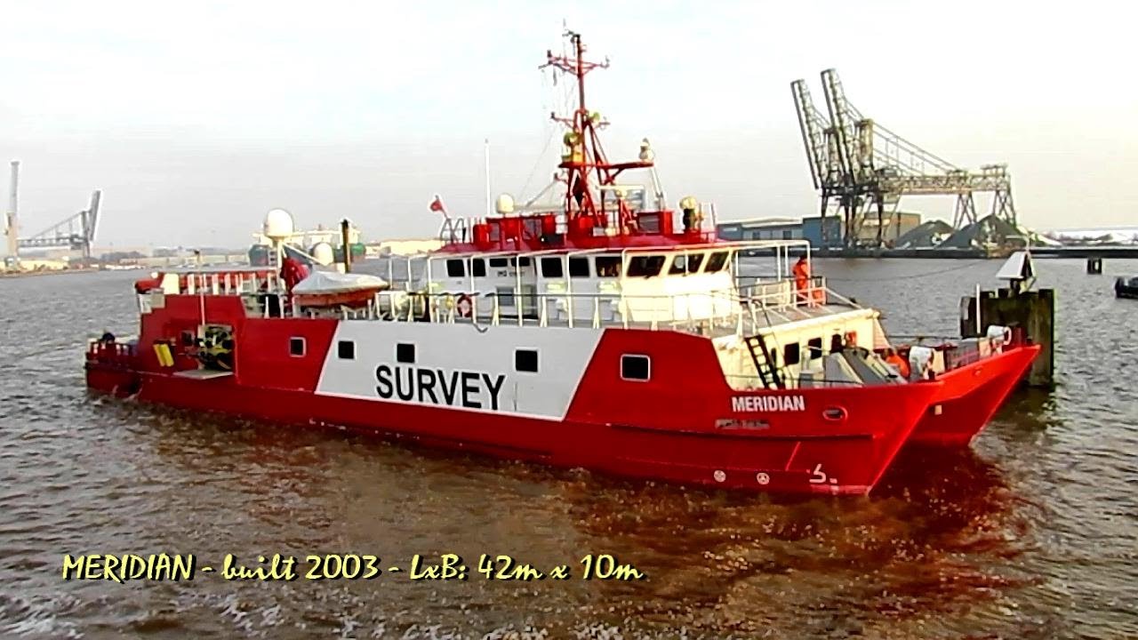 survey catamaran MERIDIAN ZDJC9 IMO 9299977 Emden Germany Research ...