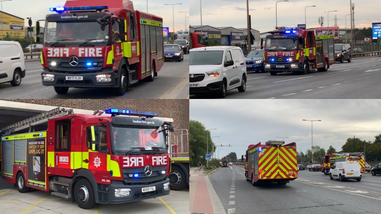 [EPIC DOUBLE RESPONSE!] Barking and East Ham crews responding to an ...