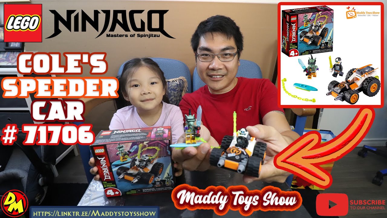Maddy Playing LEGO Ninjago Cole's Speeder Car 71706 With Daddy ...