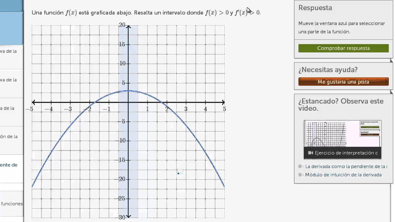 Reconociendo la pendiente de una curva (ejercicio) - YouTube