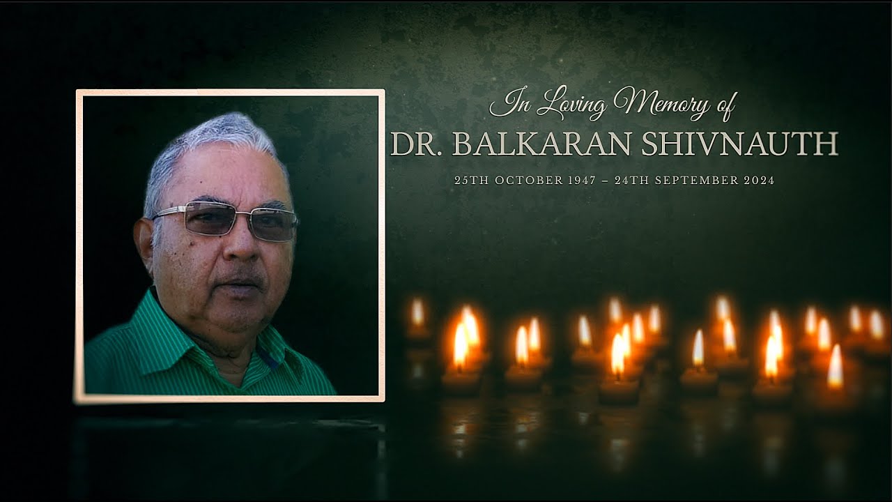 The Funeral of the late Dr Balkaran Shivnauth - YouTube