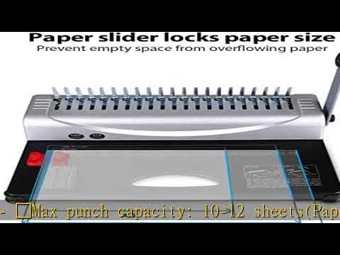MAKEASY Comb Binding Machine, 21-Hole, 450 Sheet, Paper Punch Binder with Starter Kit 100 PCS 3/ ...