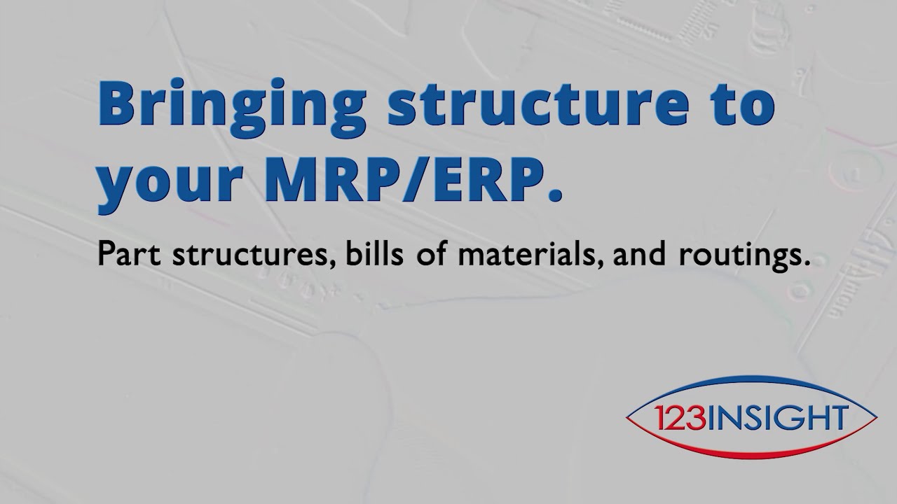 Bringing structure to your MRP system - YouTube