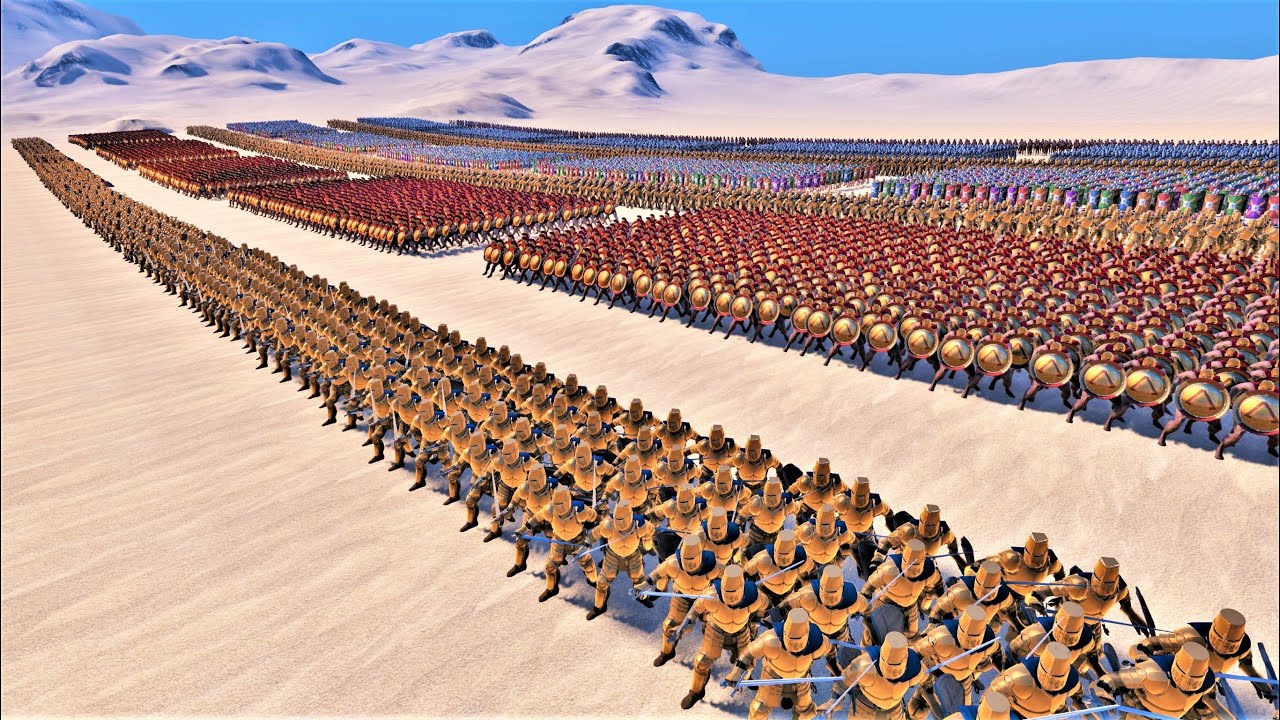 Dark Lords Army VS Spartans, Golden Knights, Romans, Heavy Knights ...