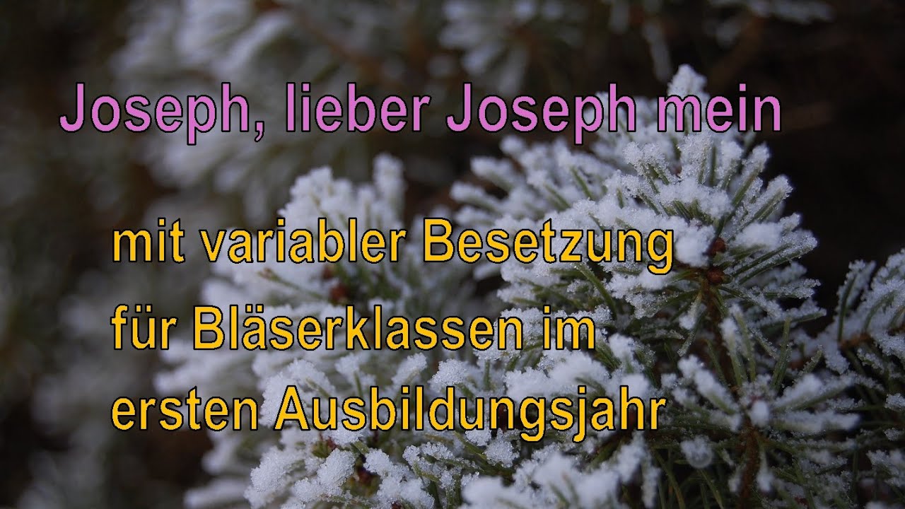 Joseph, lieber Joseph mein (Sheet Music Free Download) - YouTube