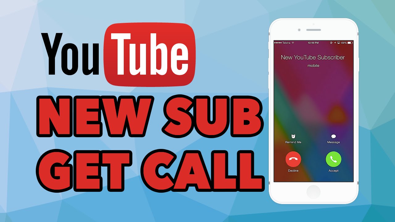 YouTube New Subscriber Phone Call Notification - Gray Bright - YouTube
