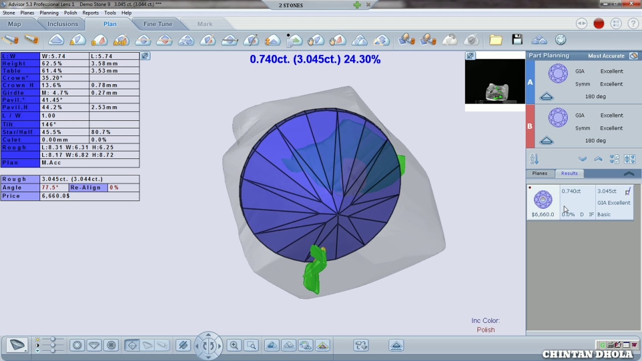 Sarin Diamond Advisor 5.3 - Planning Options Basic | સરીન મશીન માં ...